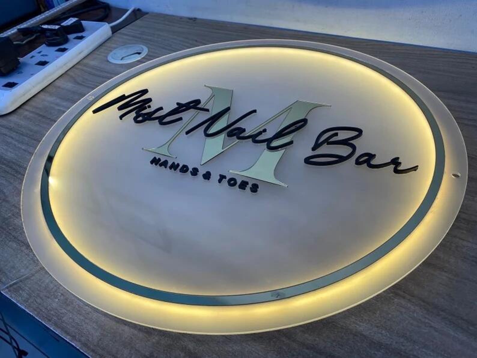 Custom Backlit Acrylic Sign Acrylic Logo Sign LED Business Sign Salon ...