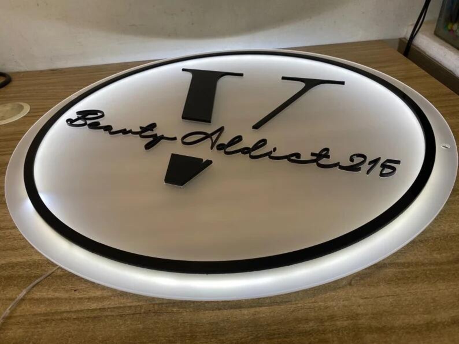 Custom Backlit Acrylic Sign Acrylic Logo Sign LED Business Sign Salon ...