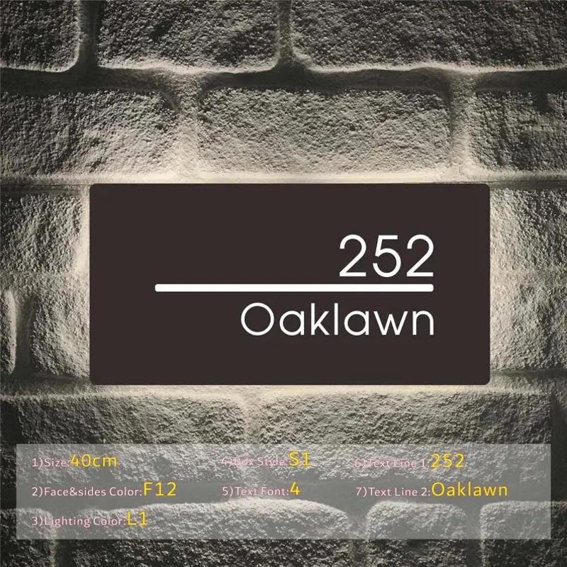 Light up Address Numbers - Etsy