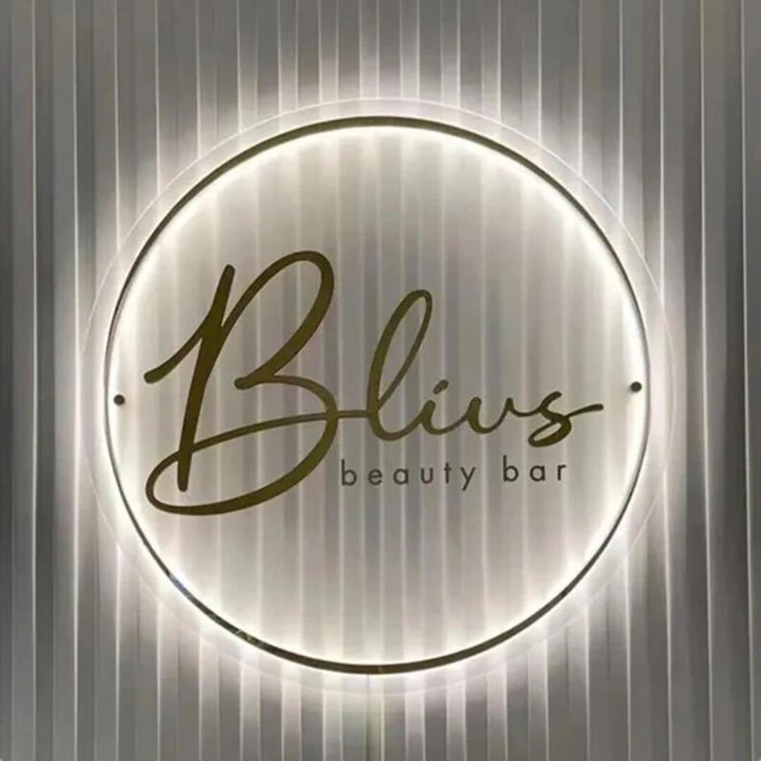 Custom Backlit Acrylic Sign Acrylic Logo Sign LED Business Sign Salon ...