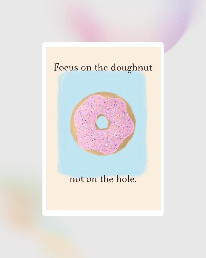 Focus on the Doughnut | Digital Print, Downloadable Art Illustration - Etsy