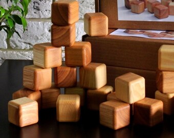 Wooden cubes | Etsy