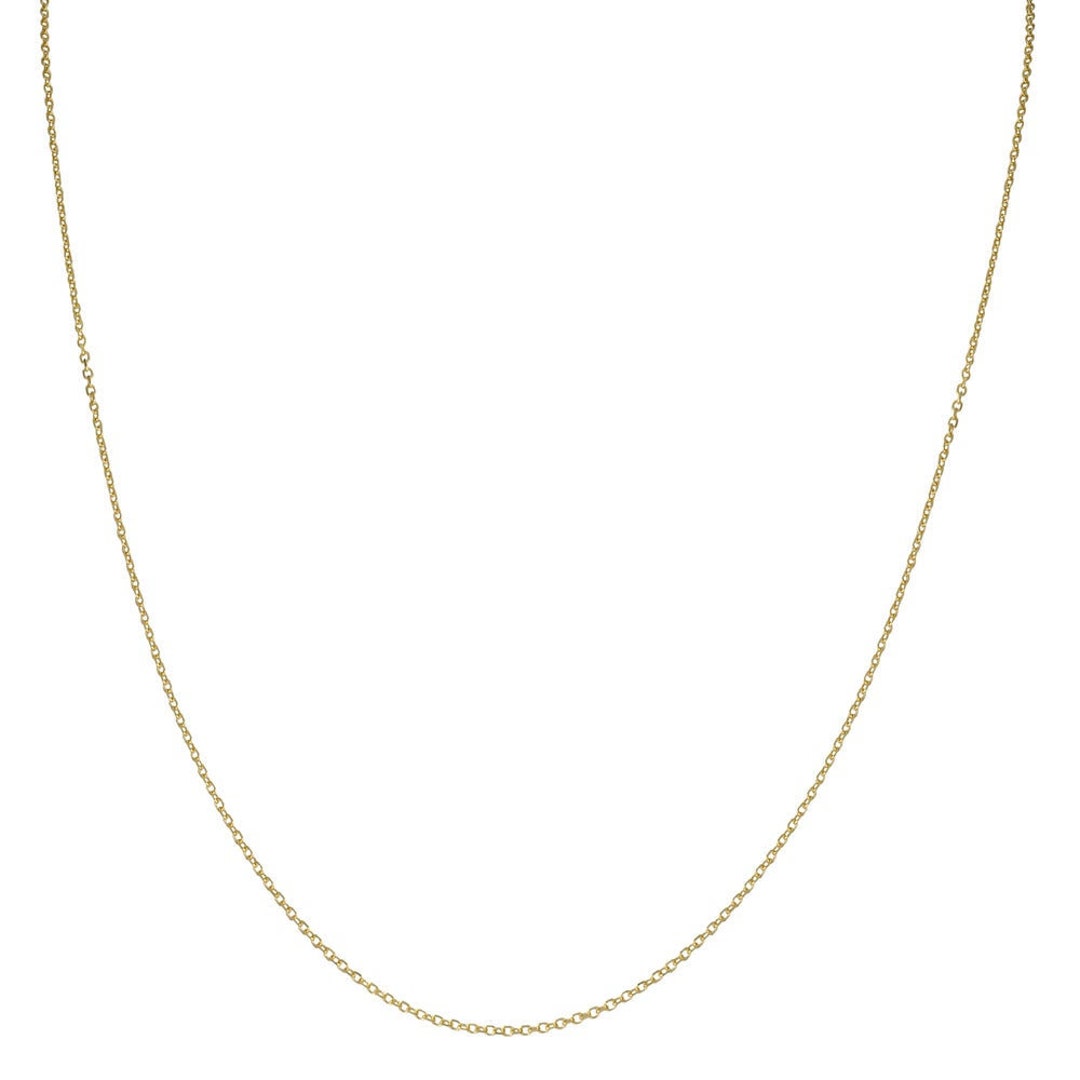 14k Cable Chain, Real Gold Chain Necklace, Long Layering Necklace - Etsy