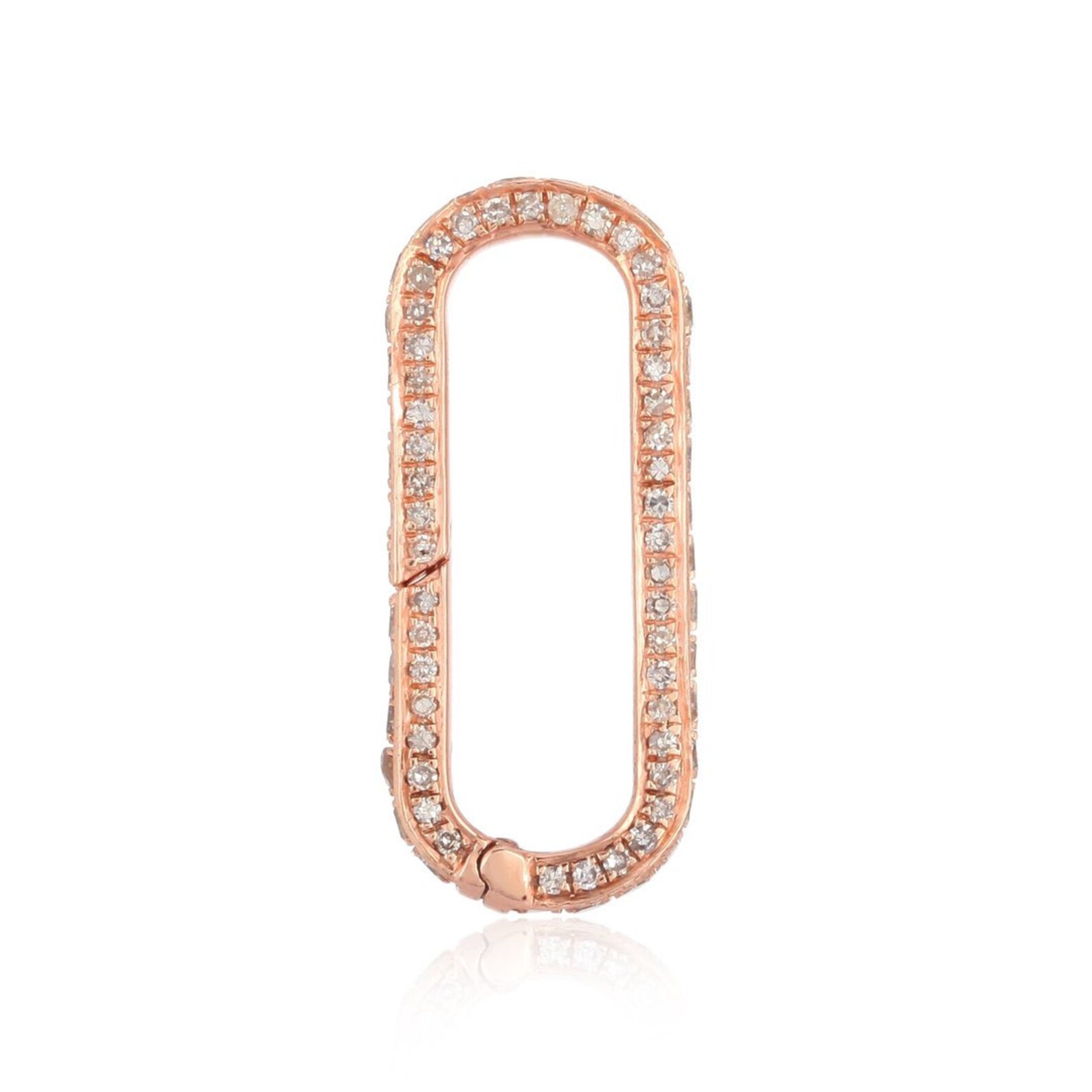 14K Solid Gold Diamond Enhancer Charm Pendant Lock Gold Charm - Etsy