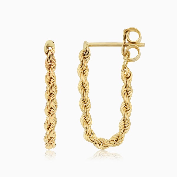 Gold Chain Earrings - Etsy