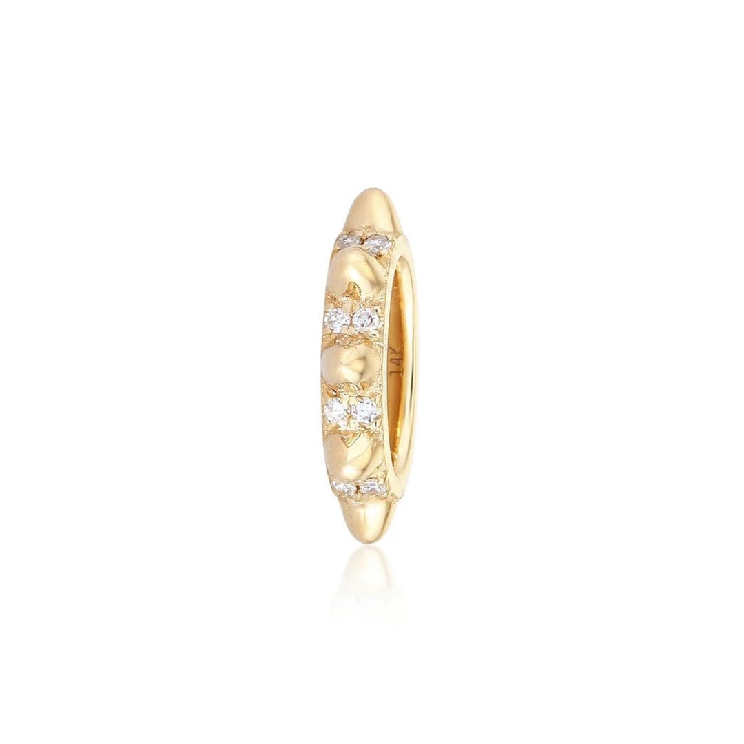 14K Diamond Spike Bead Spacer, Diamond Connector Bead Spacer,diamond ...