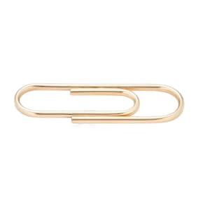 14K Gold Paperclip Charm Pendant Lock, Paperclip Charm, 14k Gold Charm ...