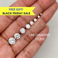 Diamond Studs - Etsy