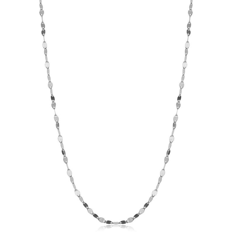 14k Gold Mirror Chain Link Necklace Glitter Chain Necklace - Etsy