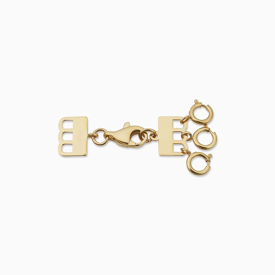14K Layering Clasp, Solid Gold Multiple Chain Layering Clasp, 14K Gold ...