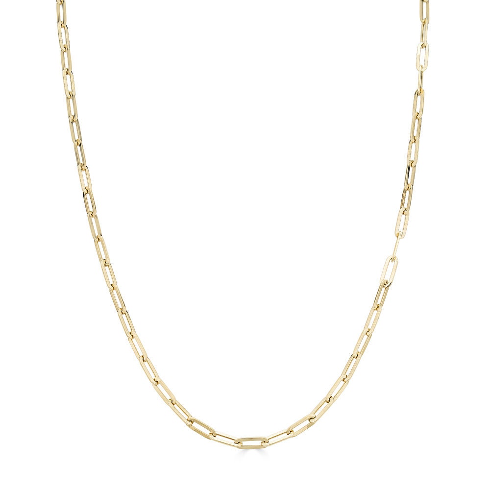 14k Gold Box Chain Necklace Thick Chain Necklace Black | Etsy