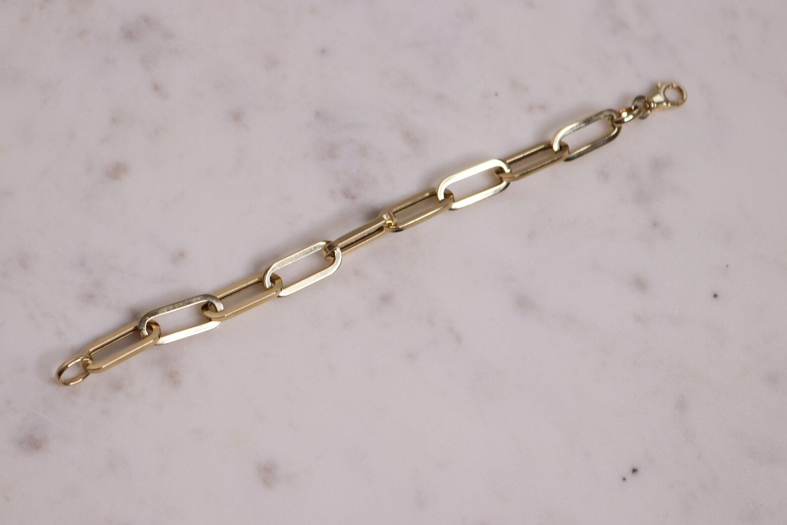 14k Gold Large Link Bracelet Solid Gold Bracelet Thick Gold - Etsy
