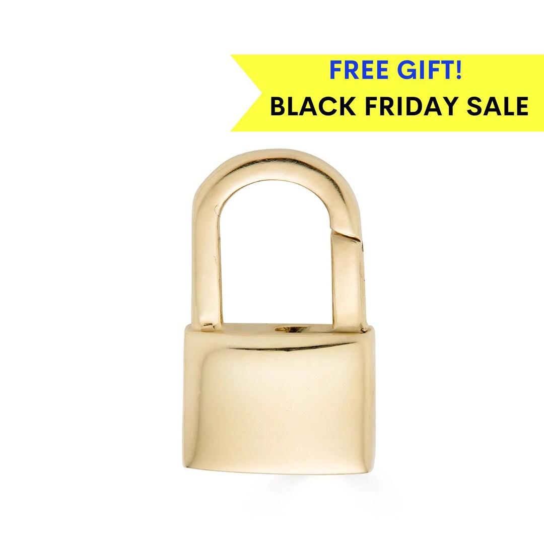 14K Gold Lock Charm, Real Gold Lock for Charms, 14K Solid Gold Charm ...