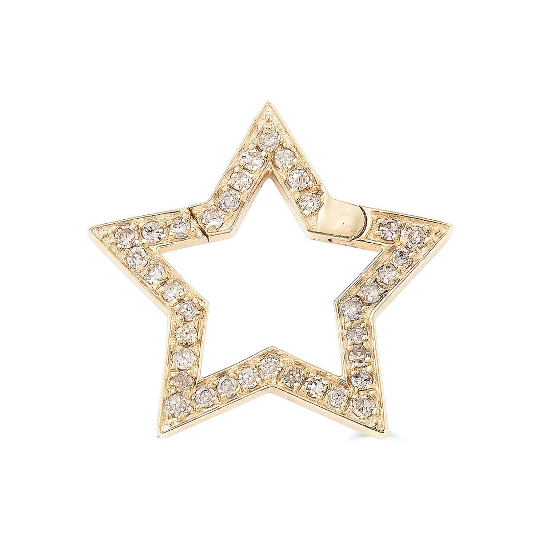 14k Diamond Star Lock Diamond Charm Lock 14k Diamond - Etsy