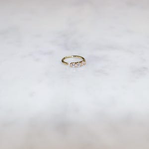 14K CZ Body Jewelry, 18G Solid Gold Body Ring, Solid Gold Belly Ring ...