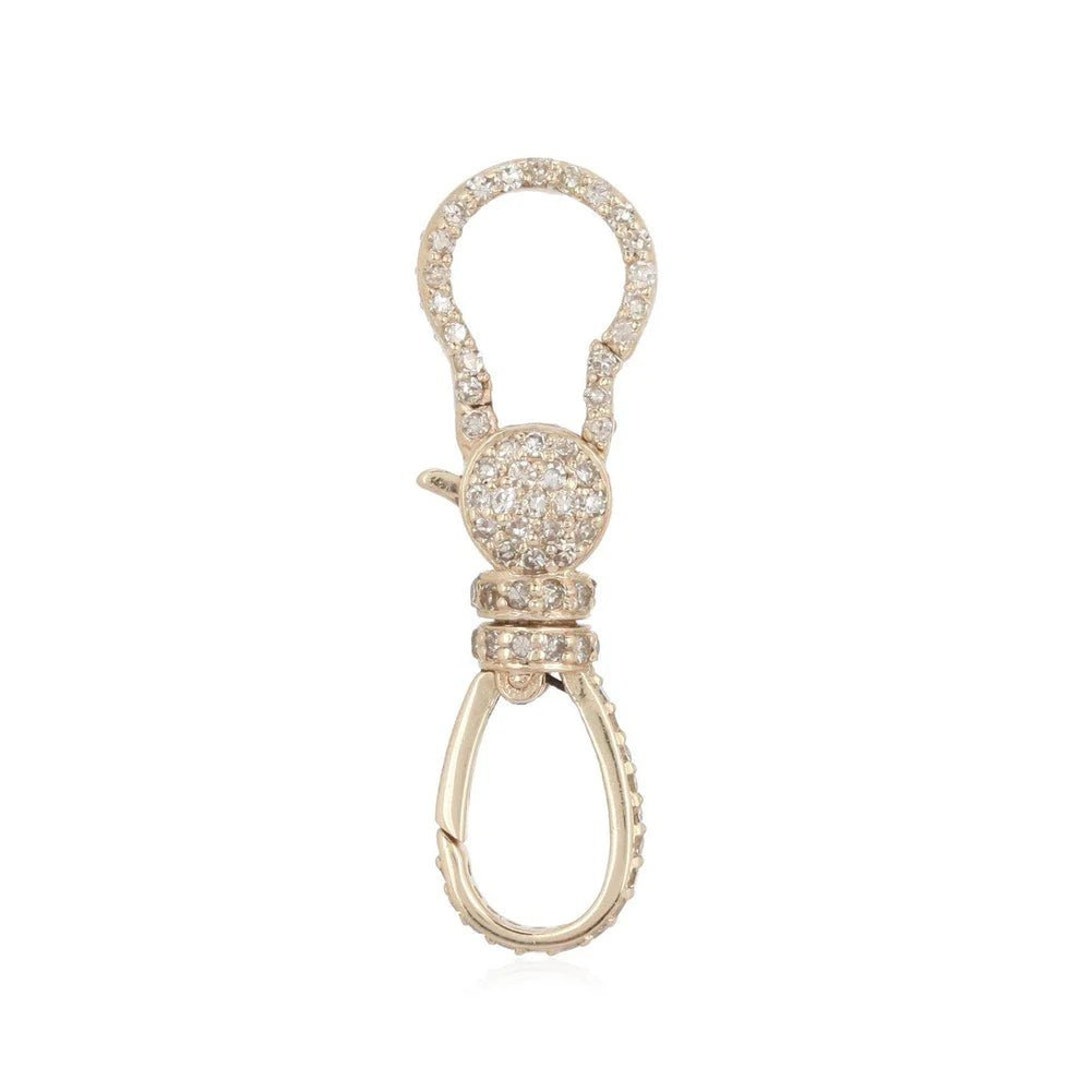 14K Diamond Double Sided Clasp - Etsy