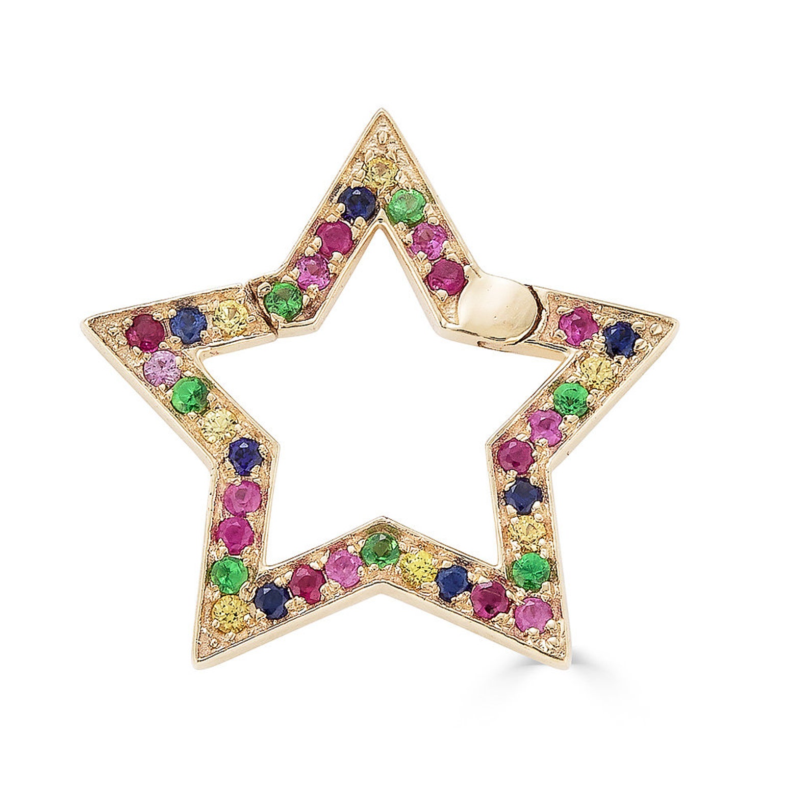 14k Diamond Star Lock Diamond Charm Lock 14k Diamond - Etsy