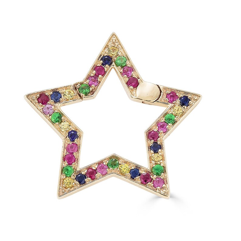 14k Diamond Star Lock Diamond Charm Lock 14k Diamond - Etsy