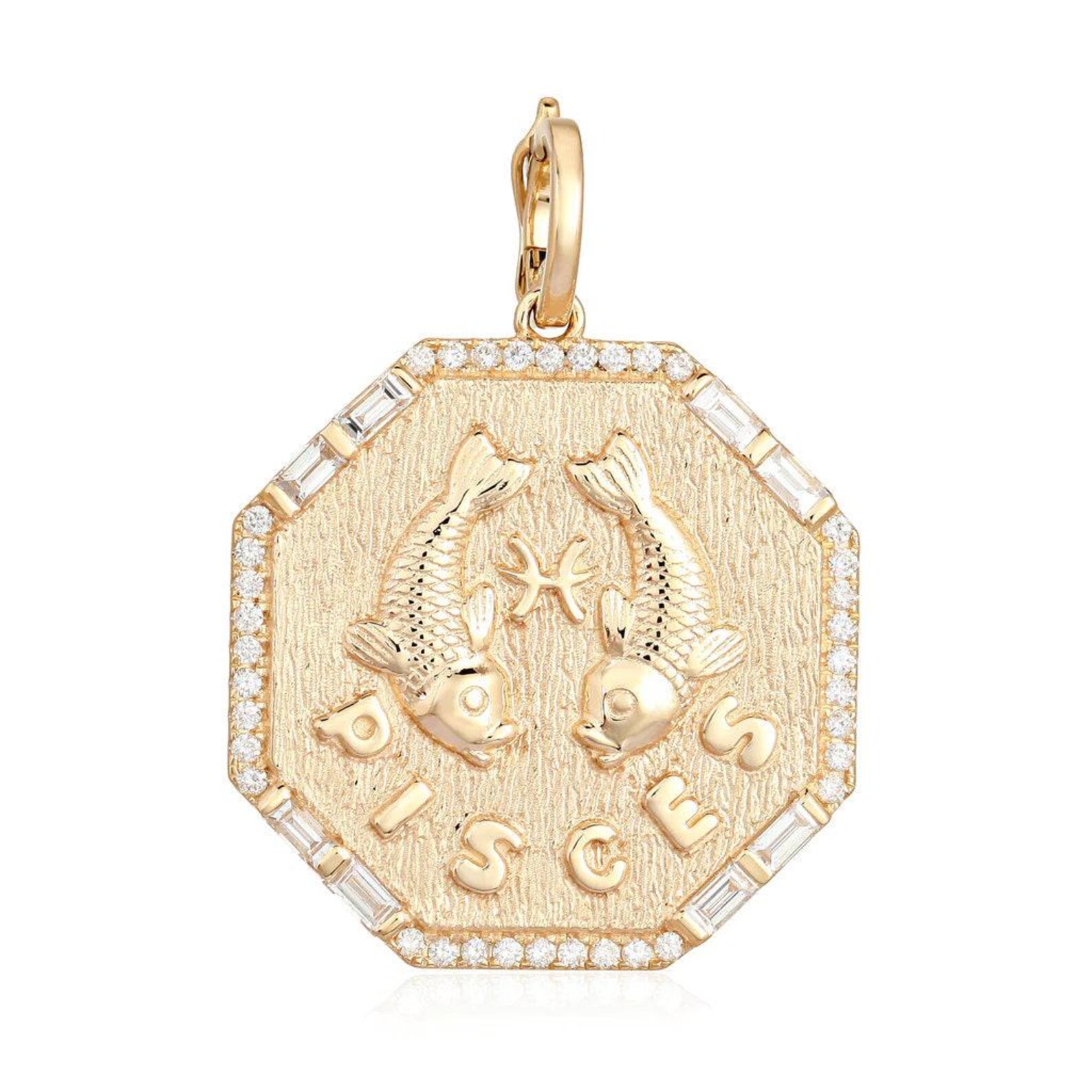 14K Diamond Zodiac Charm, Diamond Zodiac Pendant, 14k Virgo Jewelry ...