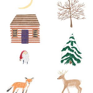 The Tomten Art Print, Christmas Gifts, Rustic Style Art, Winter ...