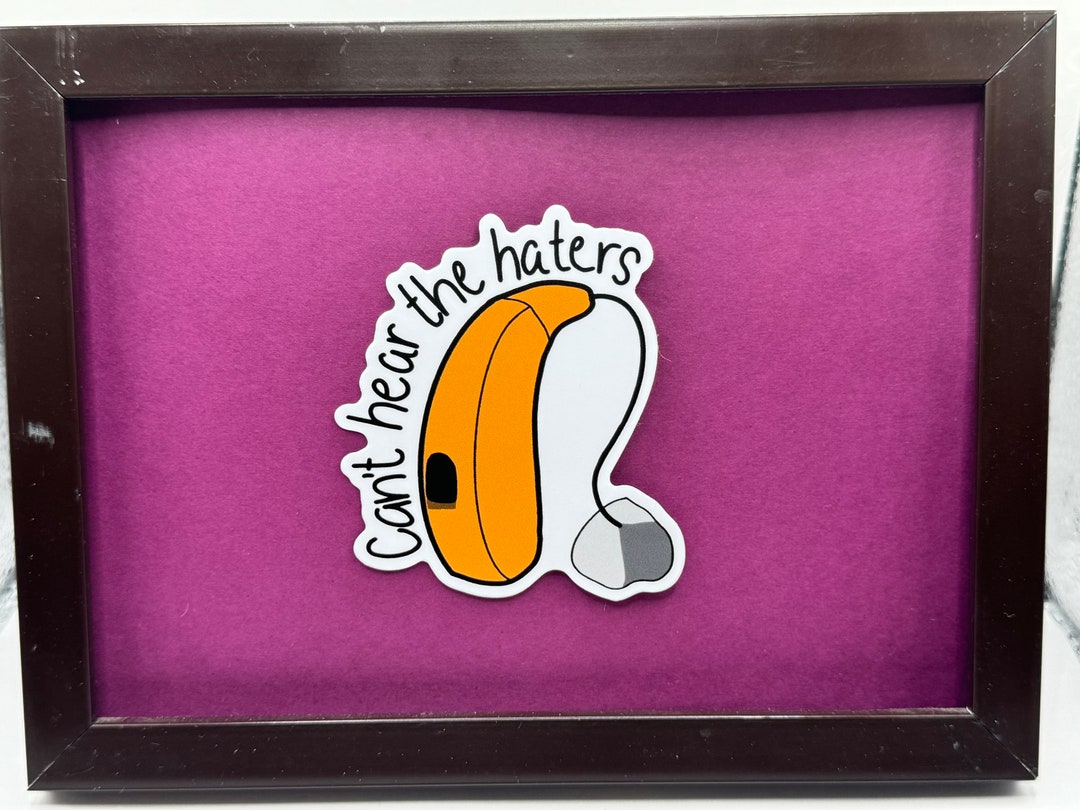 Can’t Hear the Haters Pride Deaf/hoh Hearing Aid Sticker - Etsy