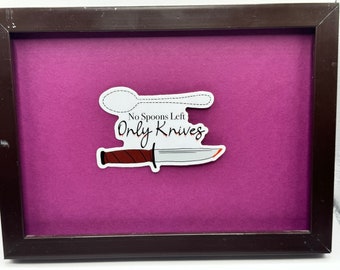 No Spoons Left Only Knives Digital Cross Stitch Pattern - Etsy