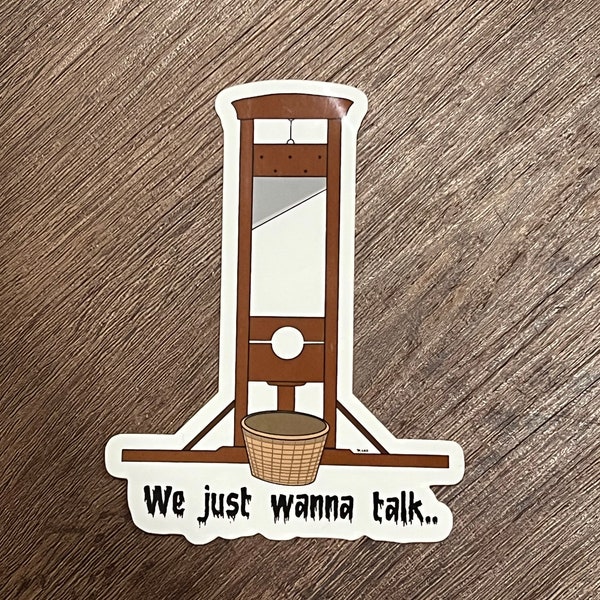 Guillotine Bumper Sticker - Etsy New Zealand