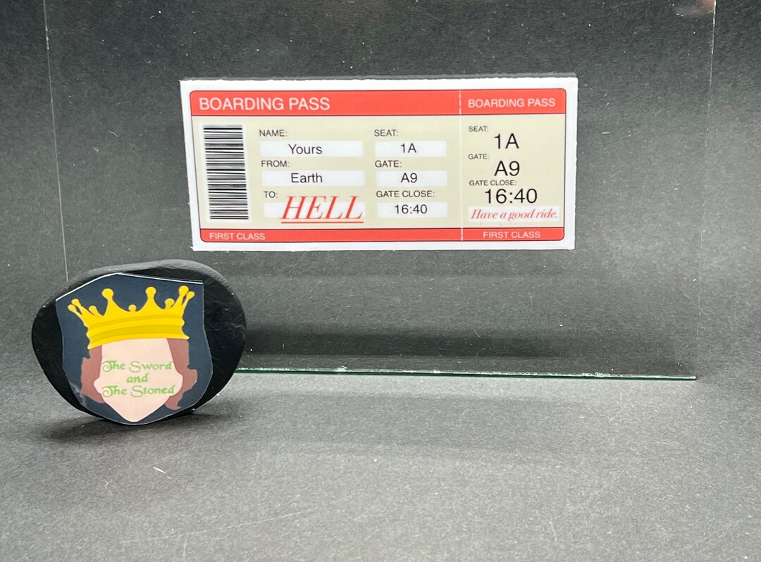 First Class Ticket to Hell Sticker - Etsy