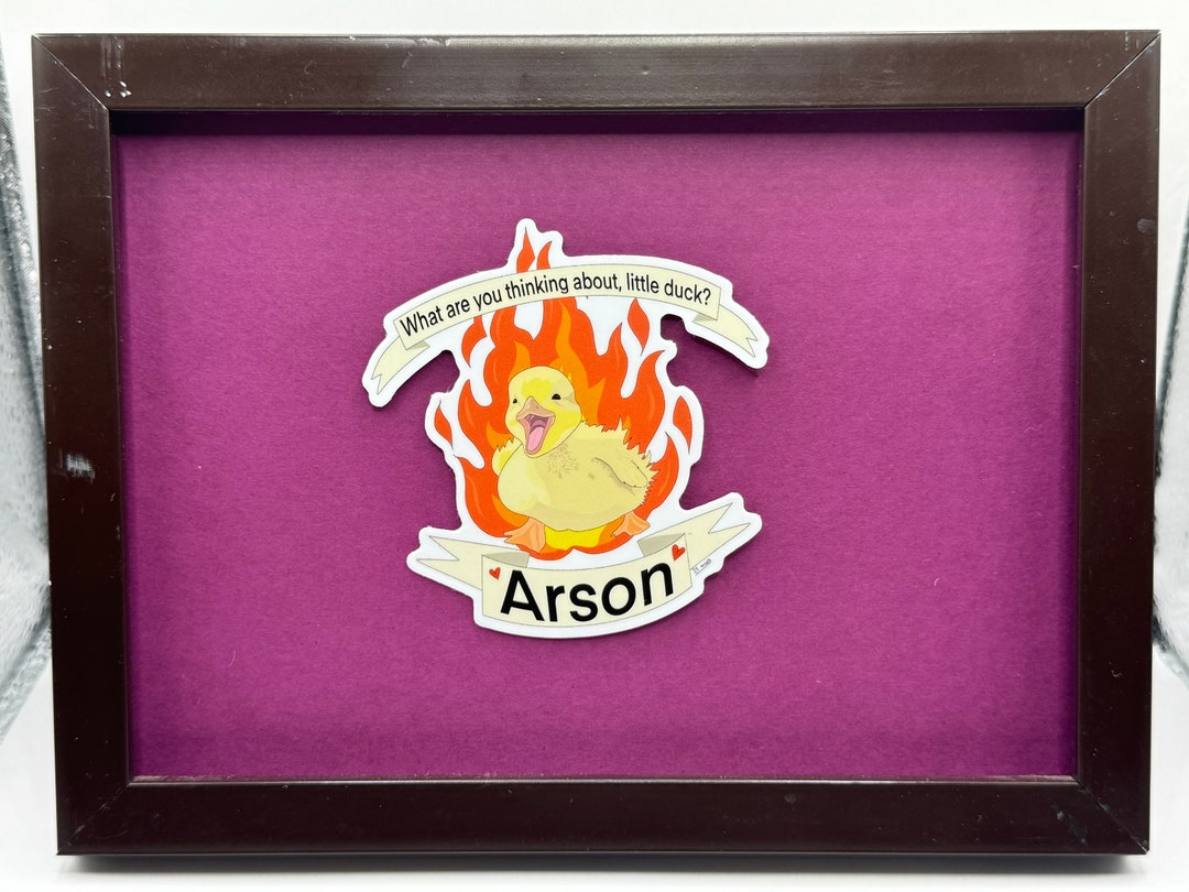 Arson Duck Sticker - Etsy