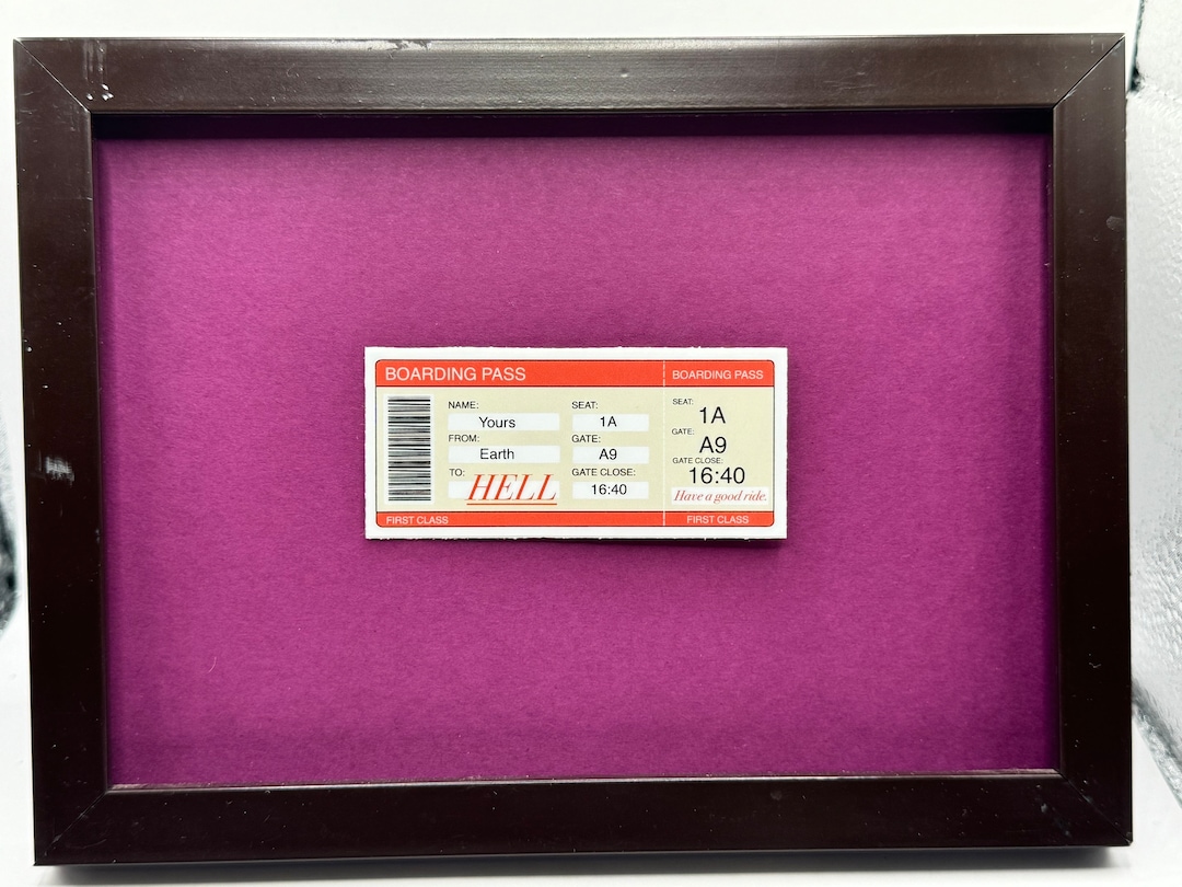 First Class Ticket to Hell Sticker - Etsy