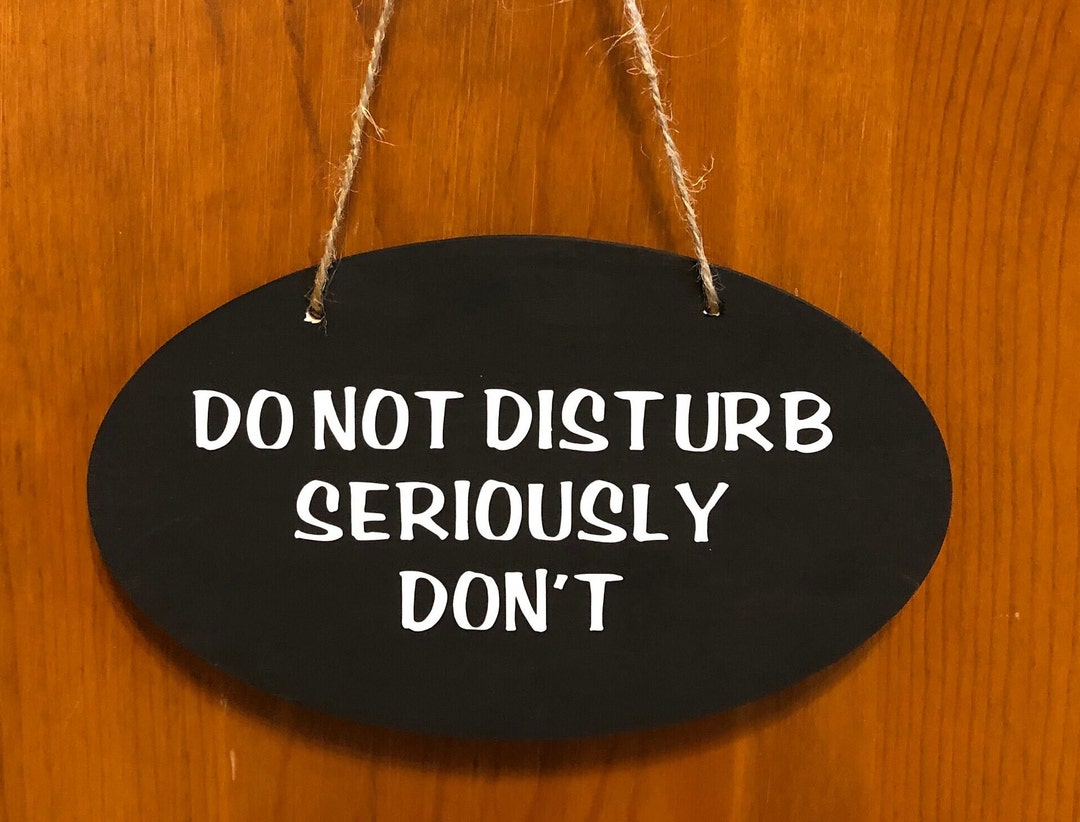 Do Not Disturb Seriously Don't. Wood, Hand Painted, Vinyl Lettering ...
