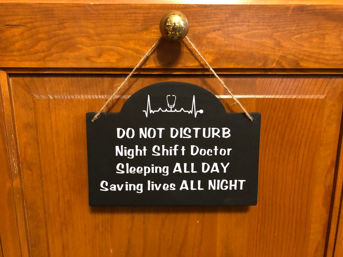 Do Not Disturb Night Shift Doctor Sleeping All Saving Lives - Etsy