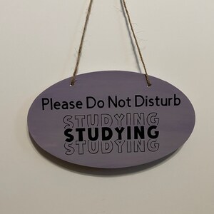 Please Do Not Disturb Studying Studying Studying Sign. Wood, Hand ...