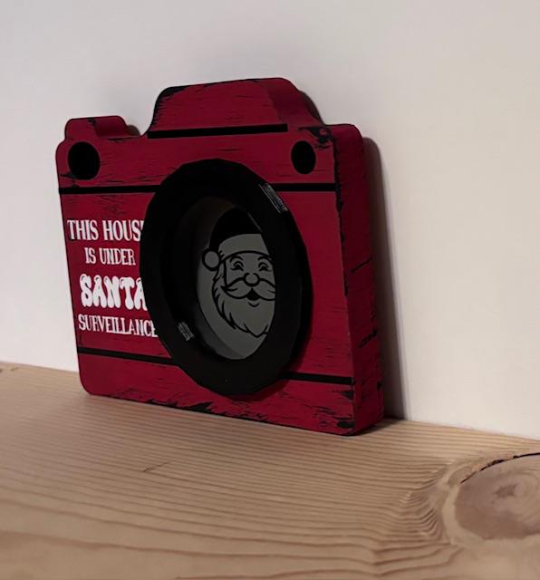 Under Santa Surveillance. Wood, Hand Painted, Camera Shaped, 3D Printed ...