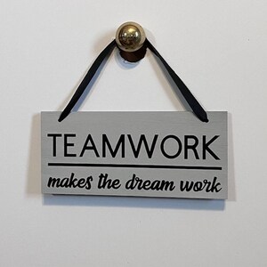 Teamwork Make the Dream Work. Wood, Hand Painted, Vinyl Lettering, Fun ...