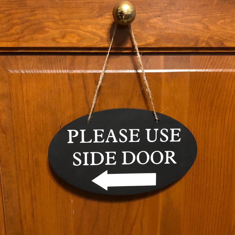 Use Side Door Sign - Etsy