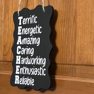 Teacher Sign. Terrific Teacher. Wood, Hand Painted, Vinyl Lettering ...