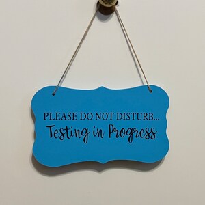 Please Do Not Disturb Testing in Progress. Wood Hand Painted - Etsy