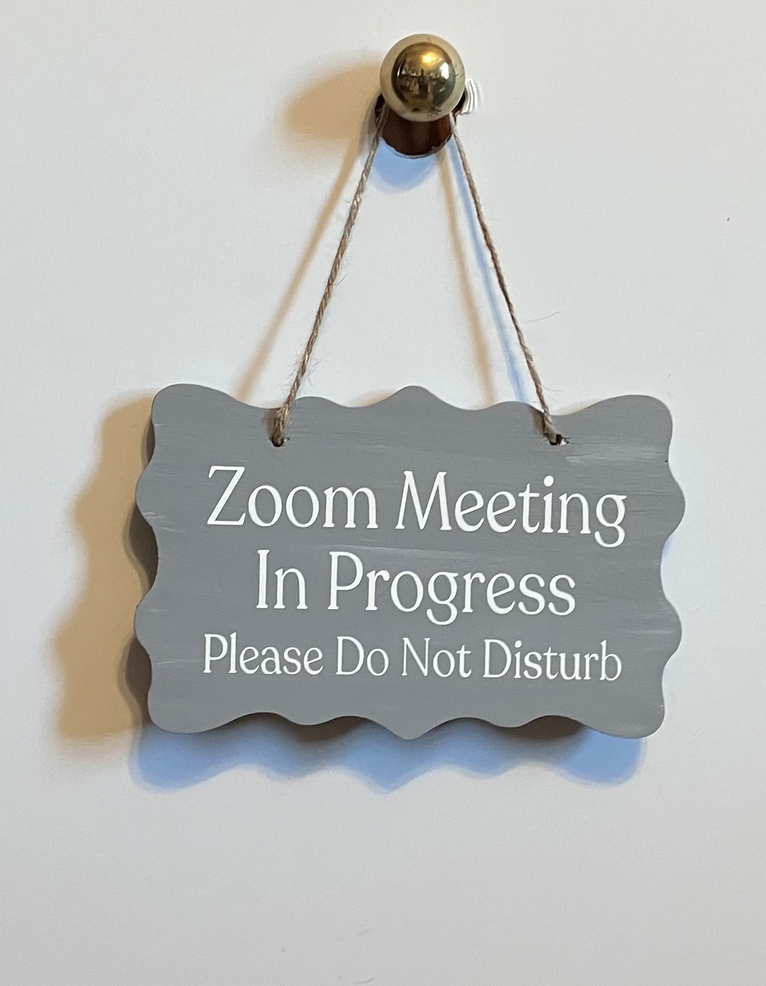 Zoom Meeting in Progress Please Do Not Disturb. Wood, Hand Painted ...