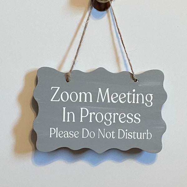Zoom Meeting Door Sign - Etsy