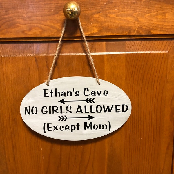 No Girls Allowed Signs - Etsy
