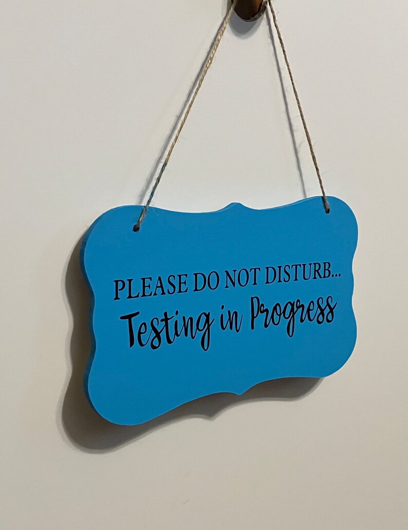 Please Do Not Disturb Testing in Progress. Wood Hand Painted - Etsy
