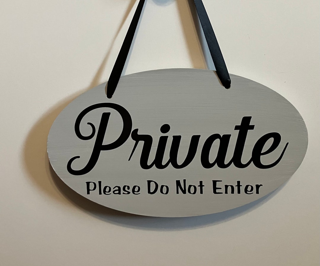 Private Please Do Not Enter. Wood, Hand Painted, Vinyl Lettering, Do ...