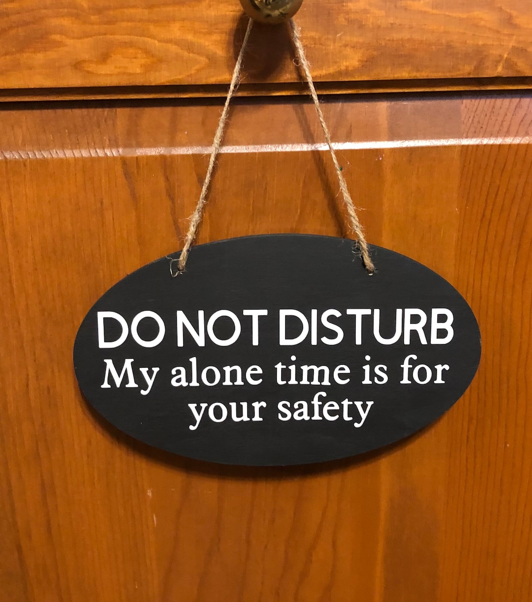 Do Not Disturb My Alone Time is for Your Safety. Wood, Hand Painted ...