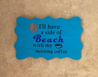 Beach Coffee Sign - Etsy