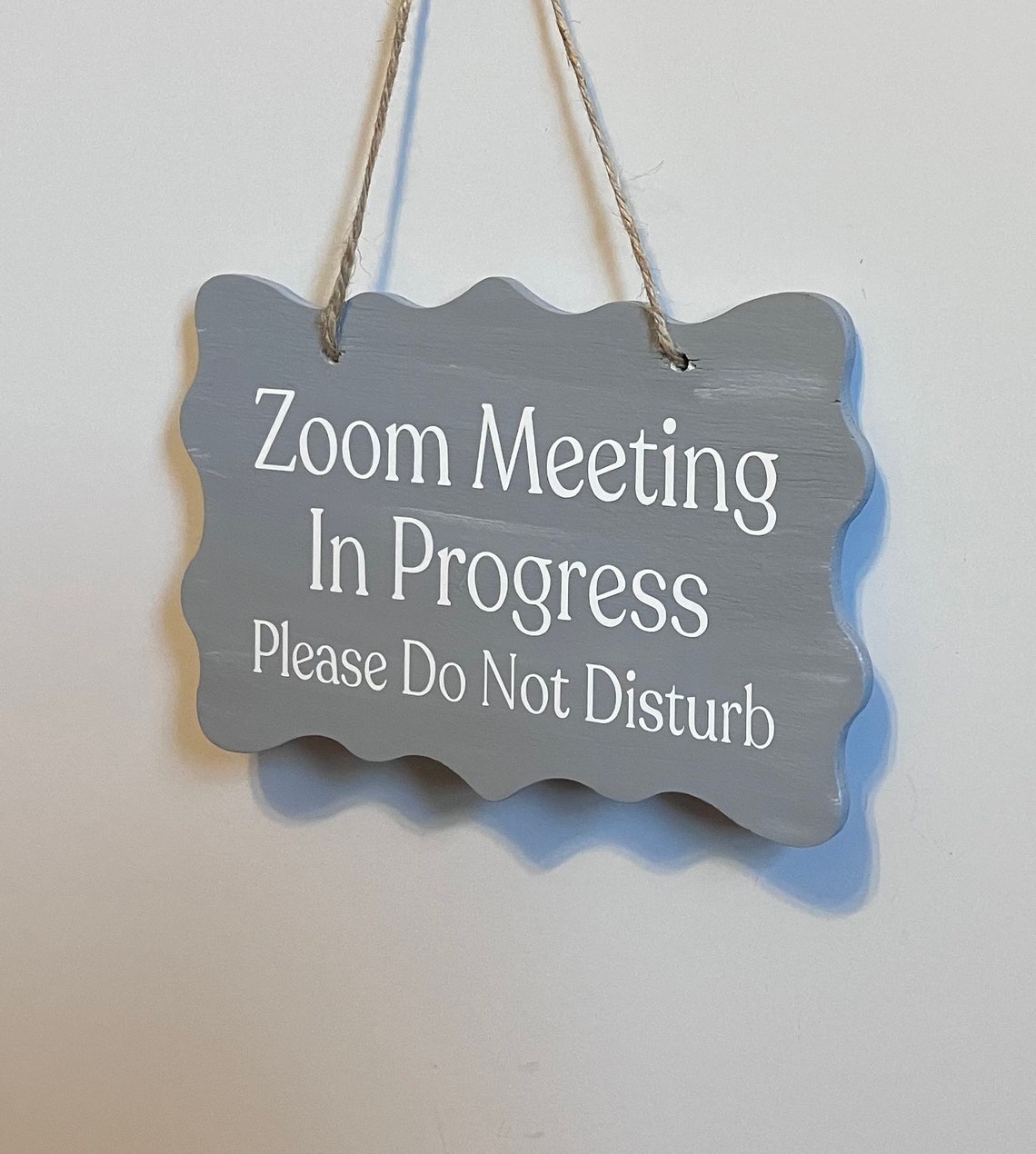 Zoom Meeting in Progress Please Do Not Disturb. Wood, Hand Painted ...