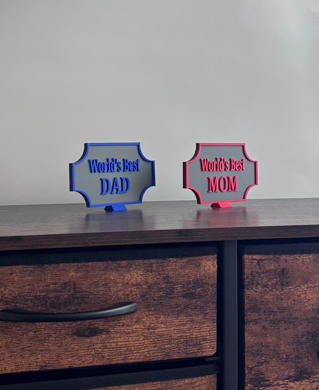 Mom and Dad Sign 3D Printed Desk Decor Home Office Gift for Mom and Dad ...