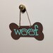 Woof Dog Bone Sign, Wood, Hand Painted, Vinyl Lettering, Dog Bone Sign ...