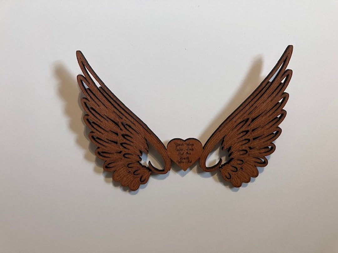 Your Wings Were Ready but My Heart Was Not. Laser Cut Wood Angel Wings ...