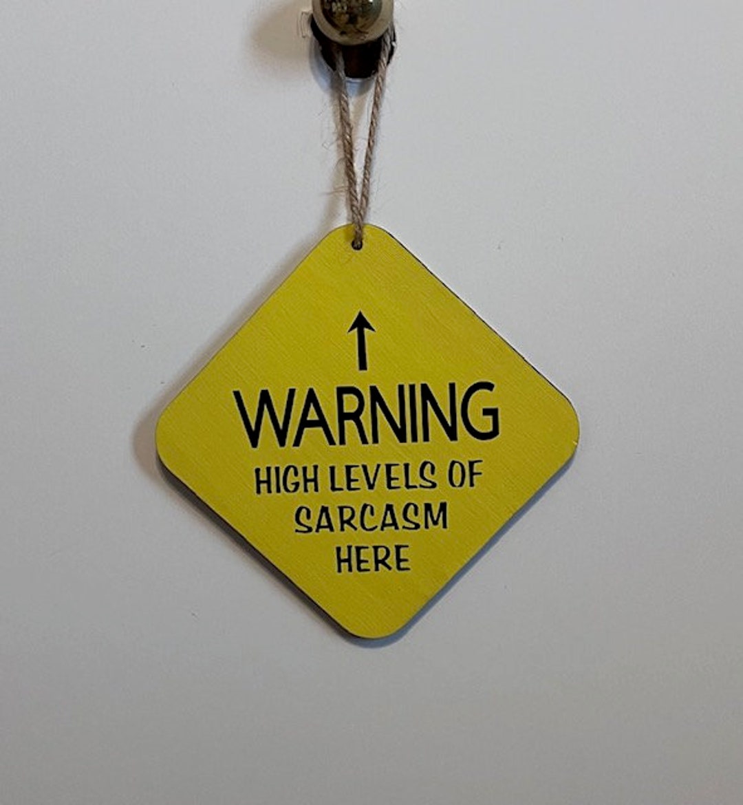 Warning High Level of Sarcasm Here. Wood, Hand Painted, Vinyl Lettering ...